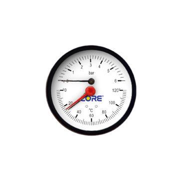 Smith Brothers Stores Ltd | 80mm Dial 0-6 Bar & 120C CORE Combined Pressure & Temp Gauge, Back ...